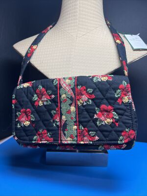 Vera Bradley Jilly Bag Retired "Hens n Holly" Christmas Holiday Pattern ...