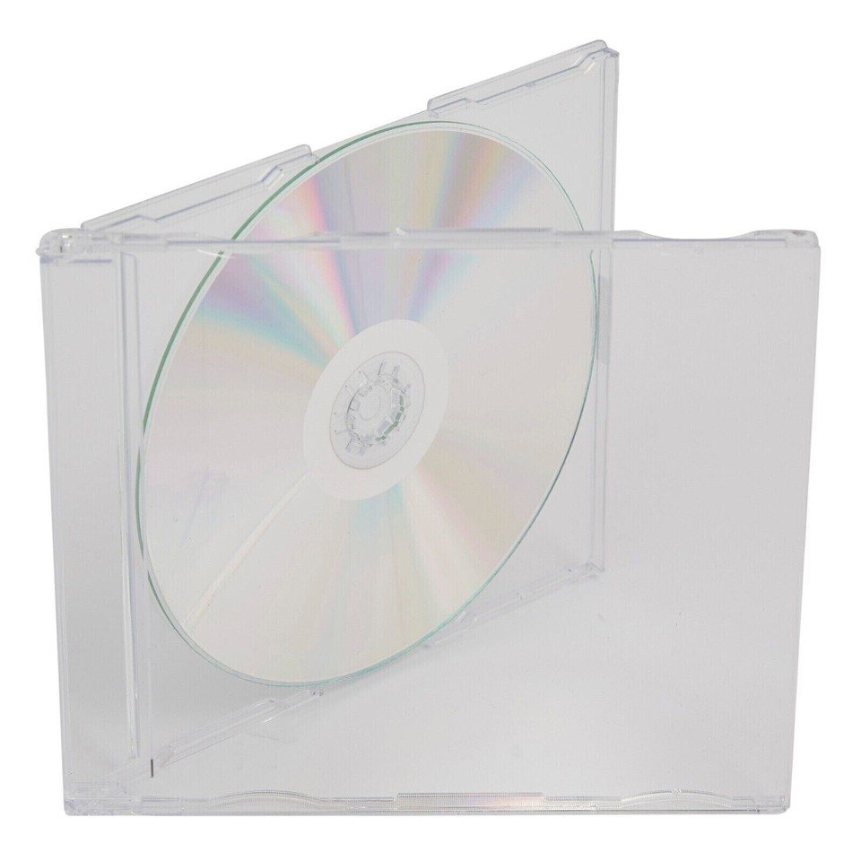 1 x Single Maxi CD J Card 6mm Slim Clear Tray Empty Replacement Jewel ...