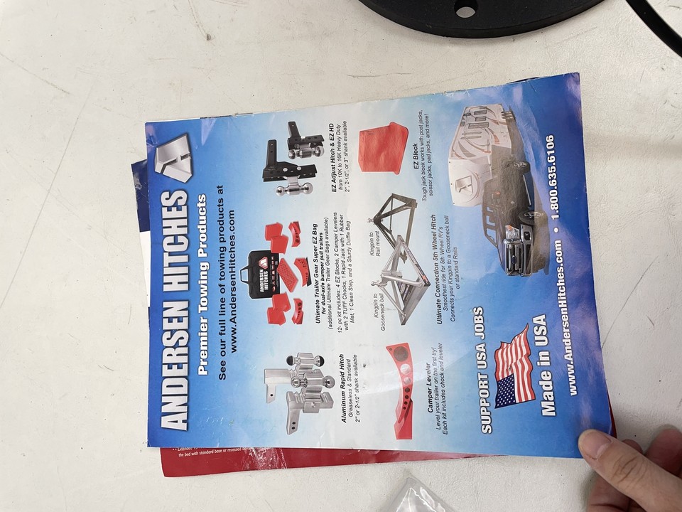 ANDERSEN 3100 RANCH HITCH UNIVERSAL STRAIGHT ADAPTER 5TH WHEEL TRAILER ...