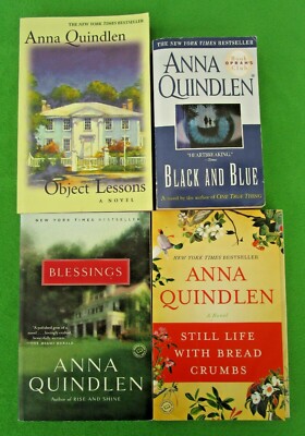 LOT 4 PB STANDALONE NOVELS BY ANNA QUINDLEN:OBJECT LESSONS;BLACK BLUE ...