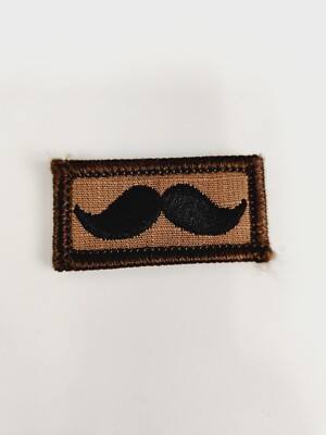 Pen Tab 1x2 Inch Custom Mustache Patch Hook Backing USAF | eBay