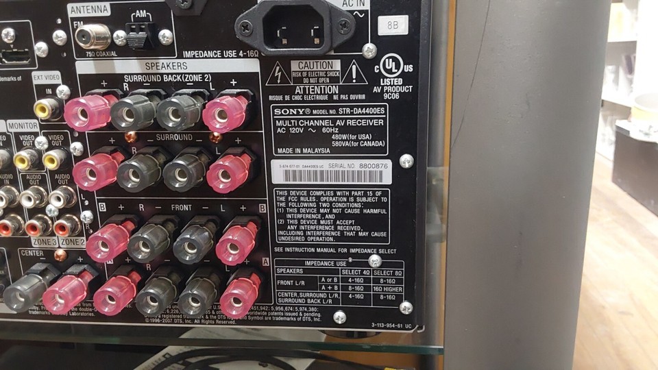 Sony DA4400ES 7.1 Channel AV Receiver | eBay