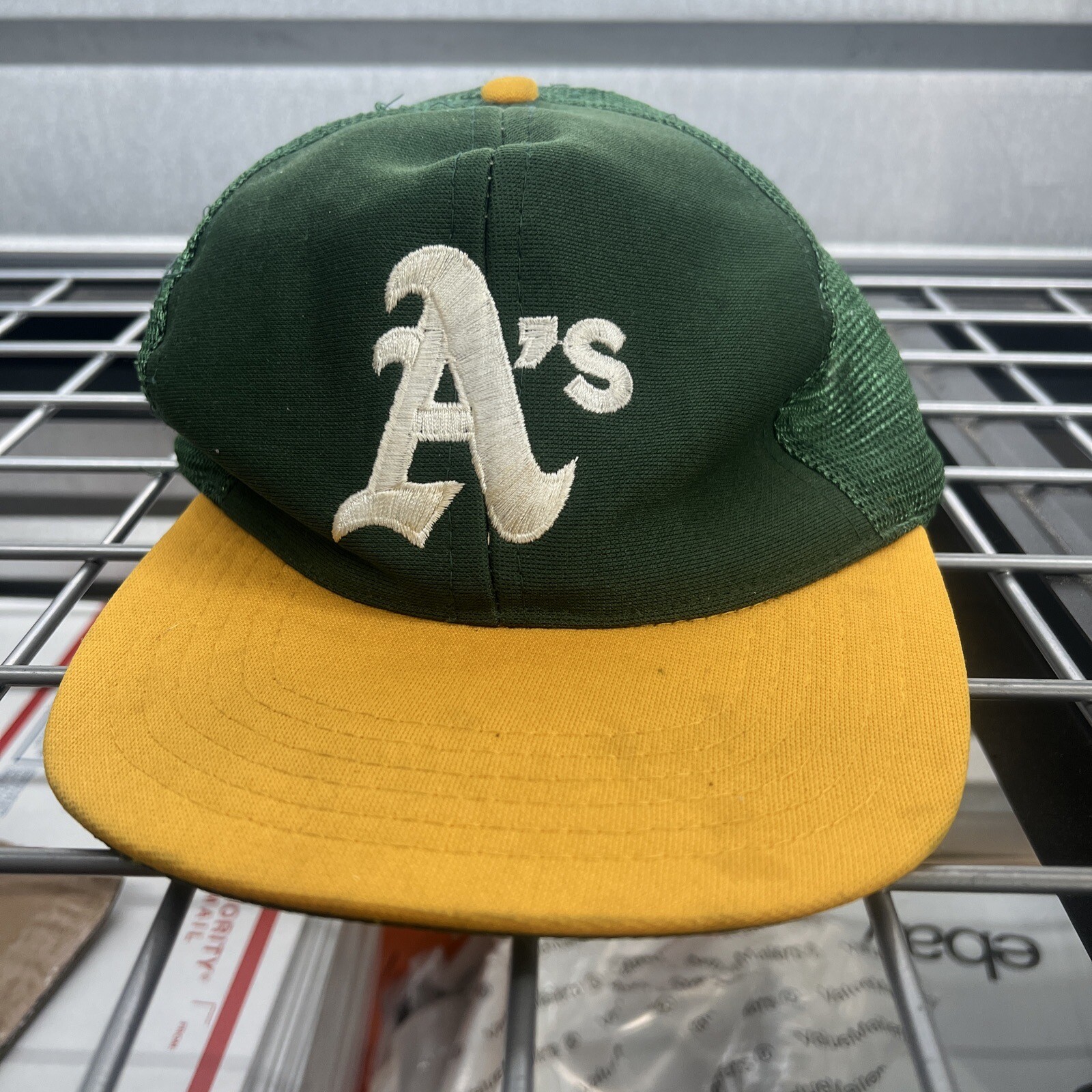 Vintage 80s Oakland Athletics A’s MLB Baseball Snapback Hat Cap Trucker ...