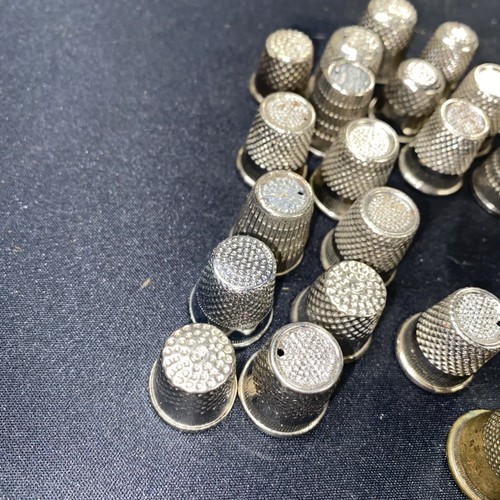 Vintage Lot Of 32 Thimbles-2 Are Brass | eBay