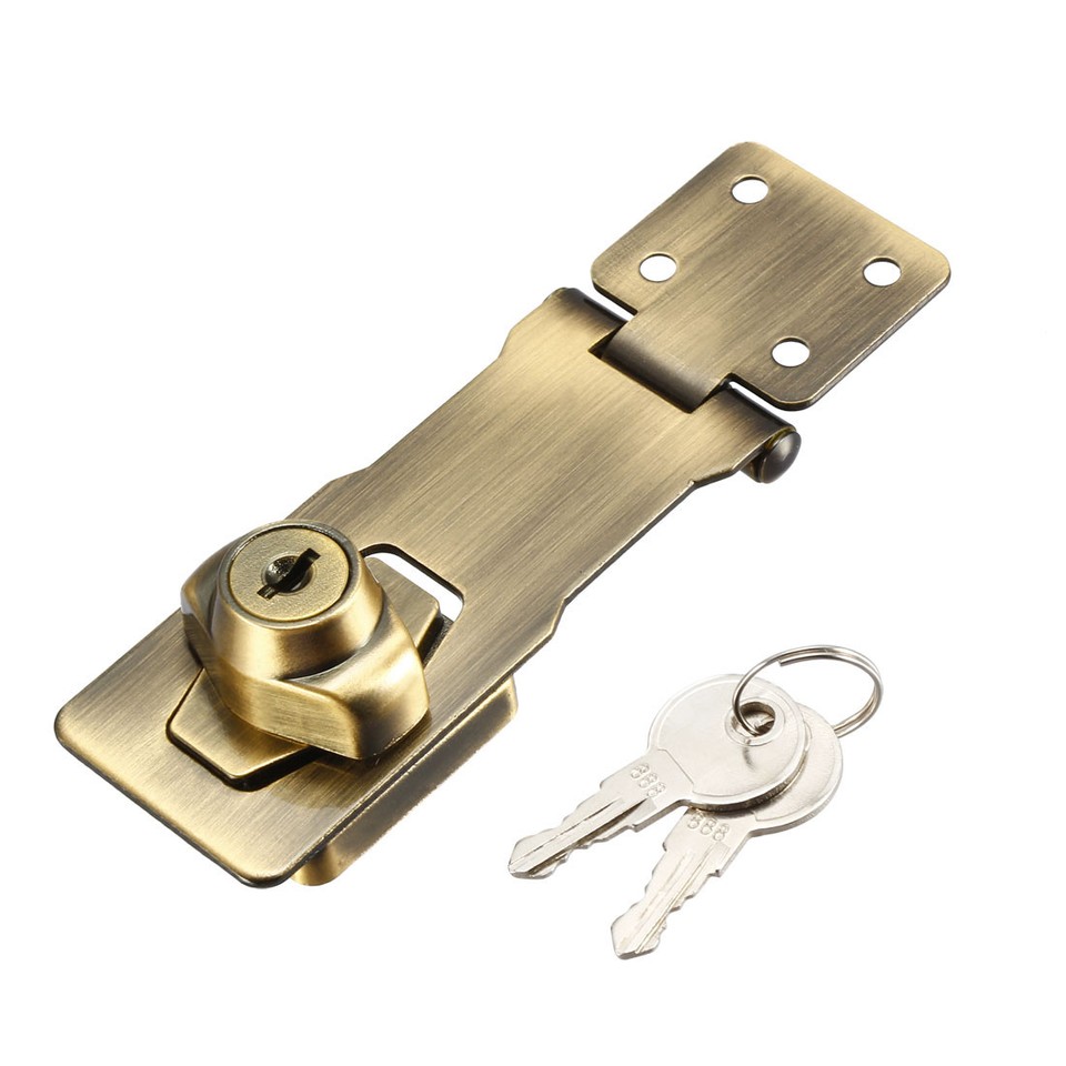 Keyed Hasp Lock 135mm Twist Knob Keyed Locking Hasp Keyed Alike Bronze ...