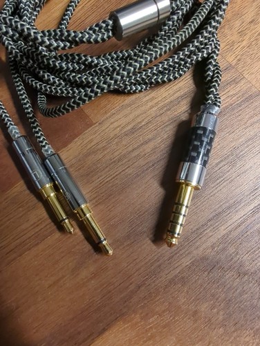 4.4mm balanced stereo headphones cable to two 3.5mm for Hifiman ...