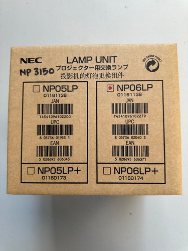 NEW SEALED! NEC NP-06LP NP06LP GENUINE OEM LAMP FOR NP1150 NP905 VT700 ...