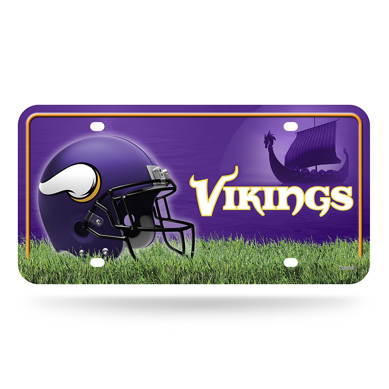 Minnesota Vikings Metal Embossed License Plate Auto Tag Man Cave LOGO ...