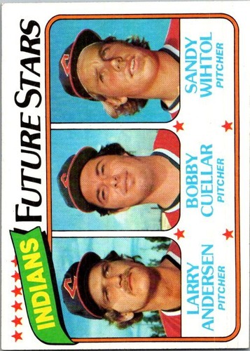 1980 Topps #665 Indians Future Stars (L. Andersen / Bobby Cuellar / S ...