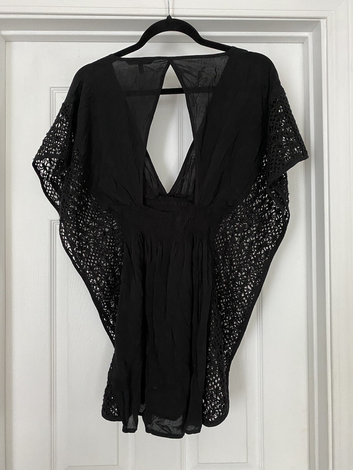 victorias secret womens black swim cover up romber knitted sides size ...