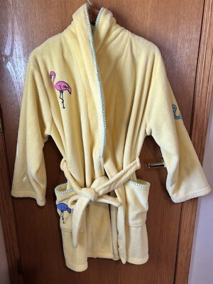 Cypress Women’s Flamingo Robe Yellow Soft Short | eBay