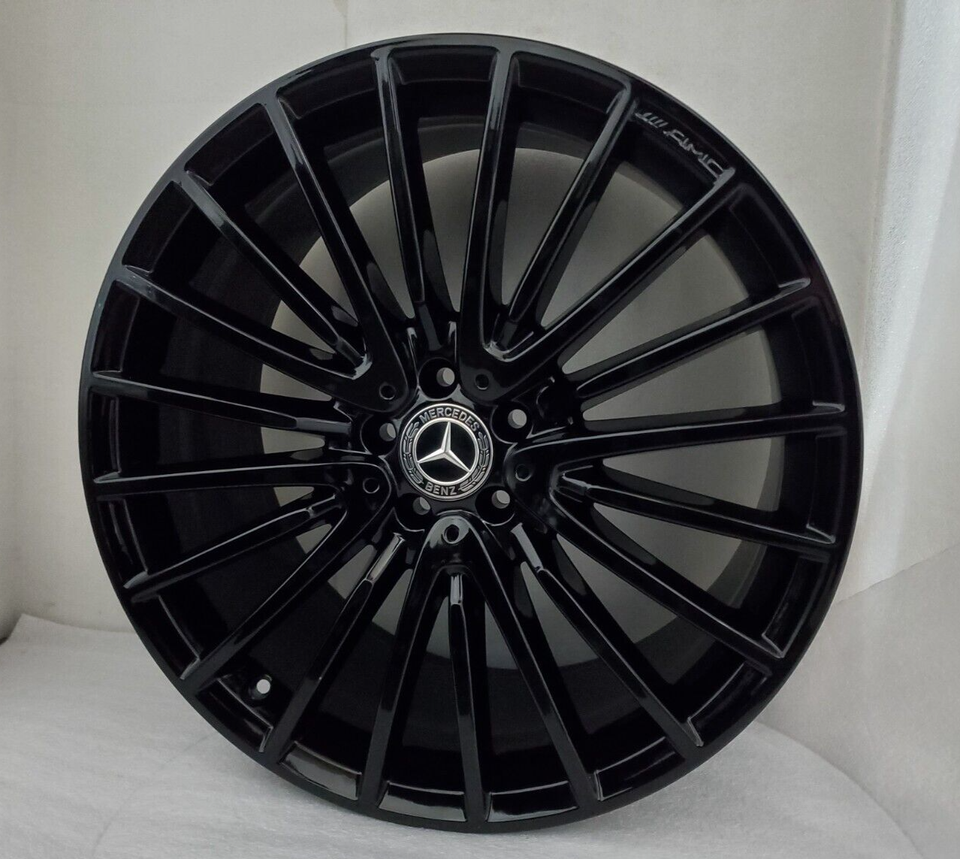 Original 21" Mercedes AMG S580 S560 S550 S63 OEM Wheels Gloss Black ...