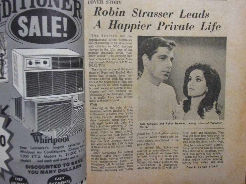June 15, 1969 Lancaster Pa TV Magaz(ROBIN STRASSER/TOM JENNINGS/IT ...