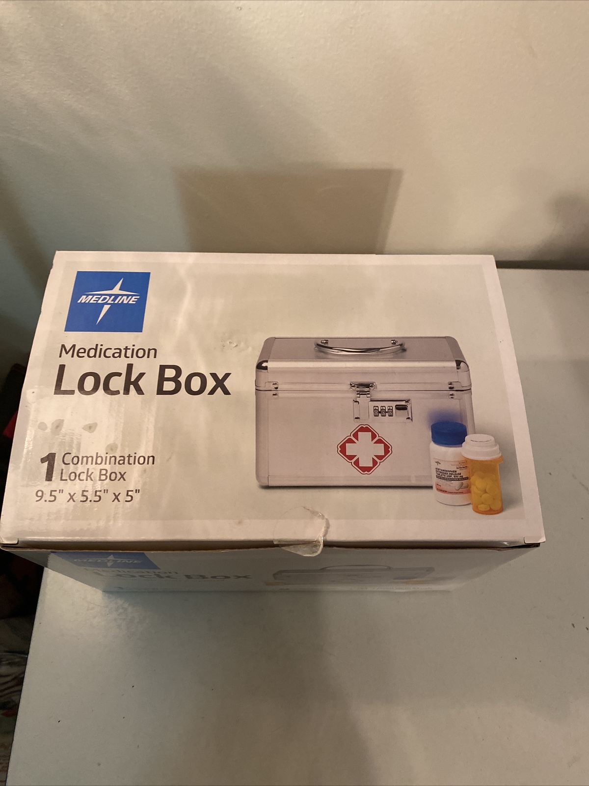 MEDLINE MEDICATION COMBINATION LOCK BOX HOLDS UP TO 24 PRESCRIPTION ...
