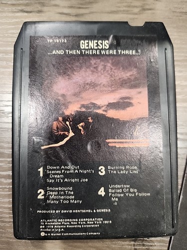 Genesis ,"...And Then There Were Three... 8 Track Tape - 1978 Atlantic ...