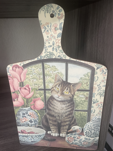 Authentic Jenny Barron Wilscombe Melamine Chopping Board - Grey Tabby ...