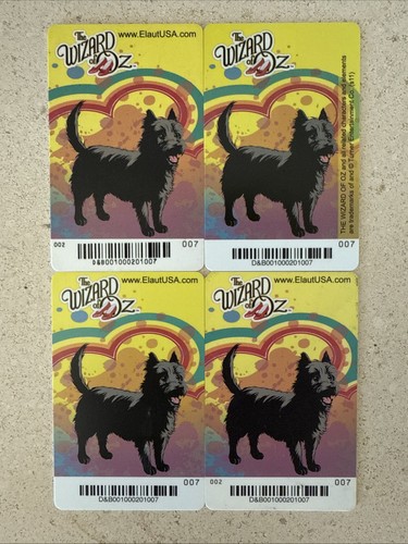 4 Rare Toto Dog Elaut Card Wizard of Oz Coin Pusher Game Dave and ...