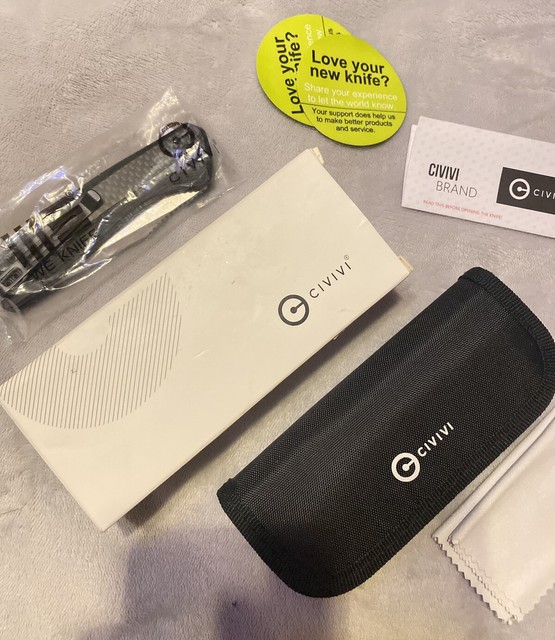 CIVIVI Knife Baklash Black G10 / Carbon Fiber Satin Finish (C801D) for ...