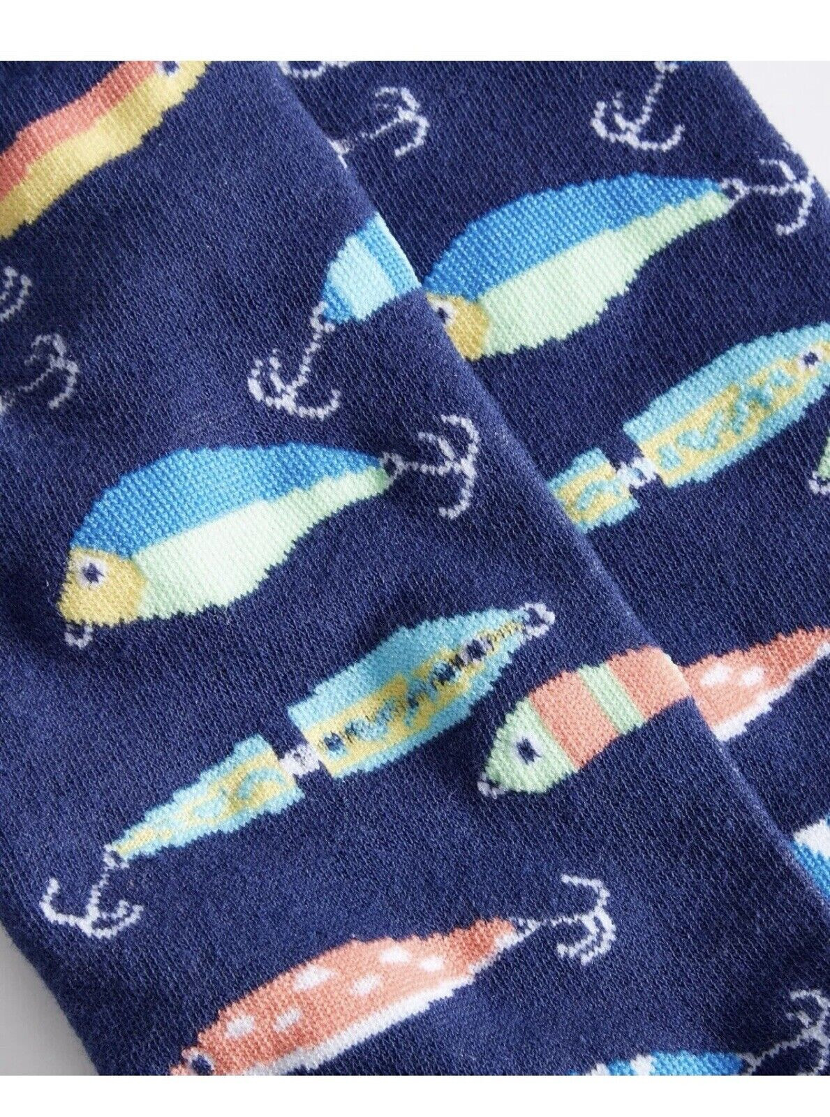 Club Room Men's Fishing Lure Crew Length Socks, Blue, One Size | eBay