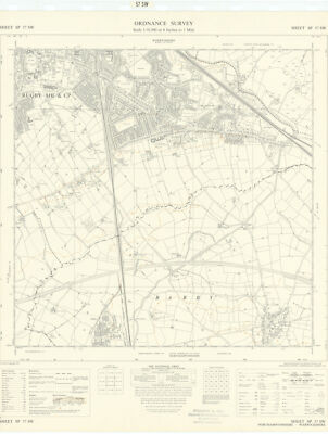 1900-Now - Vintage 1967 Old Ordnance Survey Map