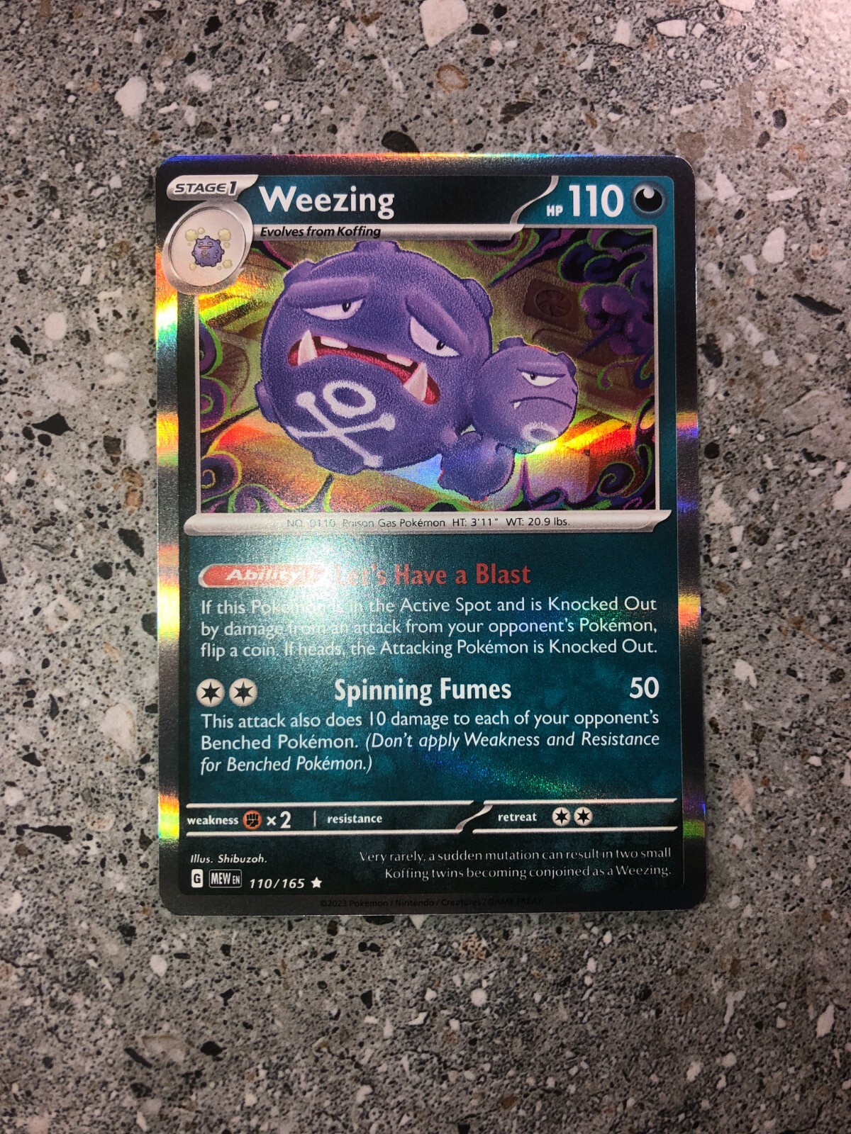 Pokemon TCG Cards Weezing 110/165 SV 151 Holo Rare Holo MINT | eBay