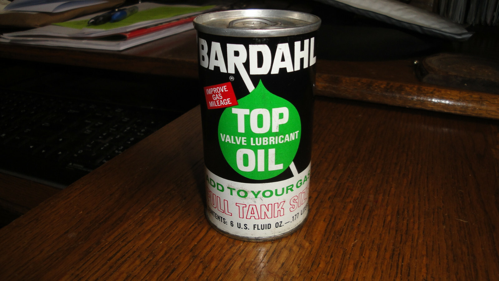 VINTAGE 6 oz BARDAHL TOP OIL CAN Motor Oil can CLASSIC FULL CAN | eBay
