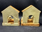 Vintage Pair of Ceramic Puppy Dog House Brown Bookends Made In Japan ...