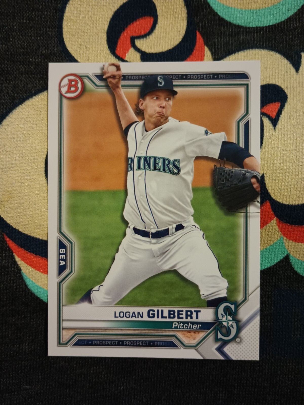 2021 LOGAN GILBERT TOPPS BOWMAN BP-58 PAPER PROSPECT ROOKIE RC CARD SEA ...