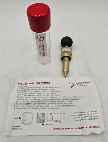 12 Gauge Creative Reloading Solutions Perfect Crimp Hull Trimmer | eBay