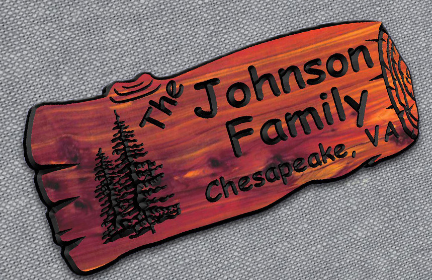 Personalized Custom Carved Cedar Sign -Cedar Log-Rustic Plaque Home ...