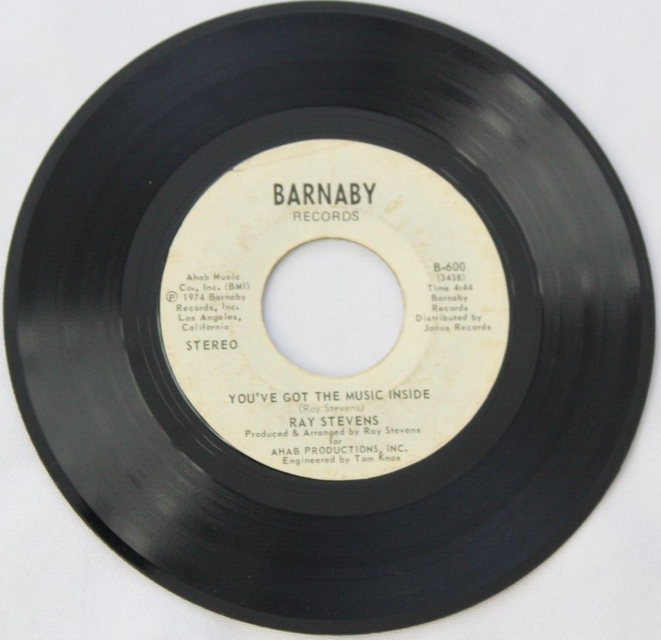 RAY STEVENS YOU'VE GOT THE MUSIC INSIDE 45RPM 7" RECORD BARNABY (B-600 ...