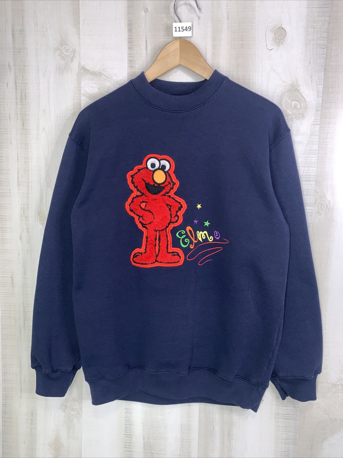 Vintage Sesame Street Elmo Embriodered Blue Sweatshir… - Gem
