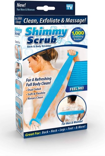 SHIMMY SCRUB Body Back Massager Exfoliate Scrubber Shower Strap - AS ...
