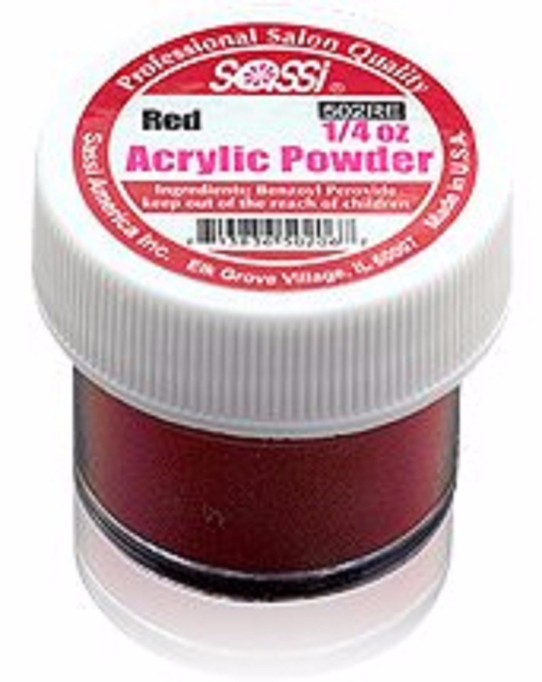 1/4 Ounce Red - Acrylic Powder by Sassi for Beautiful Nails !!!! | eBay