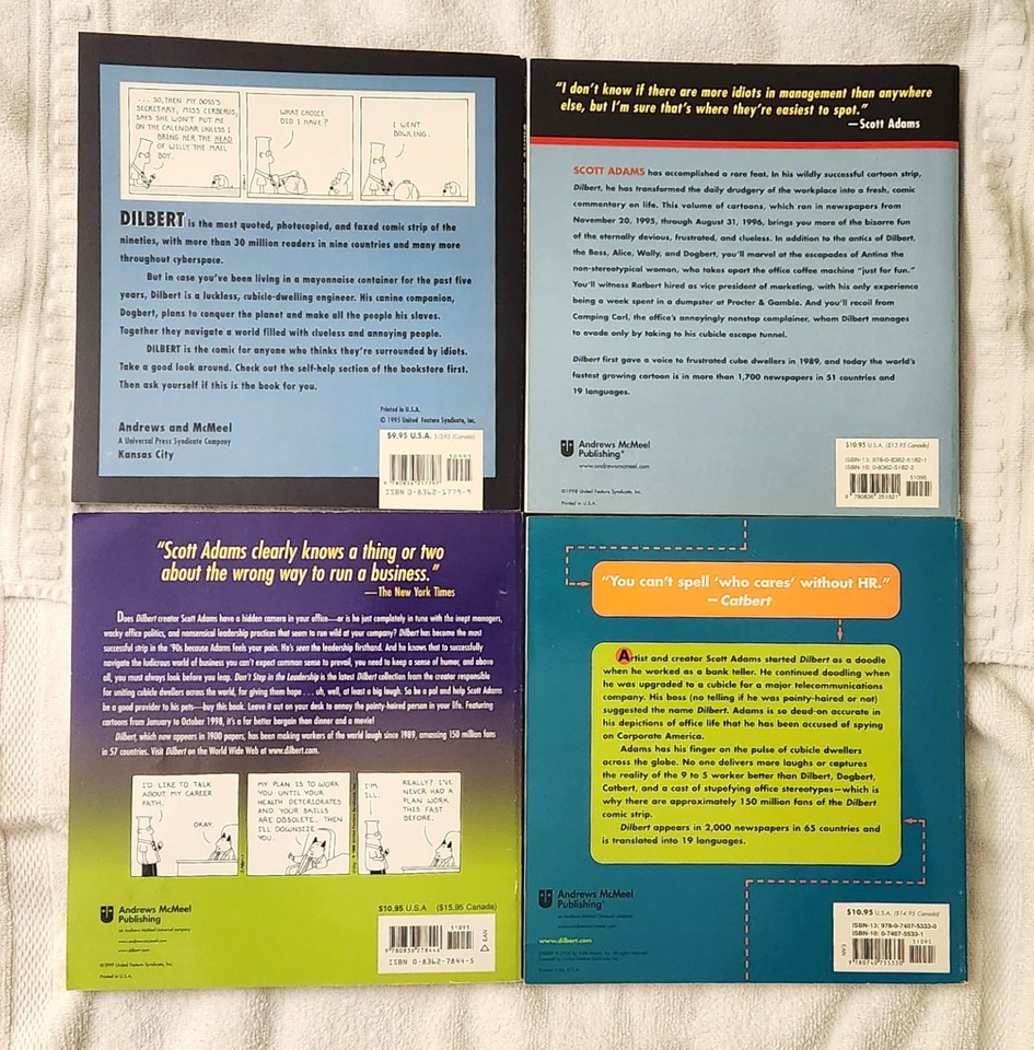 Dilbert Comic Paperback Books by Scott Adams Lot of 4 Books | eBay