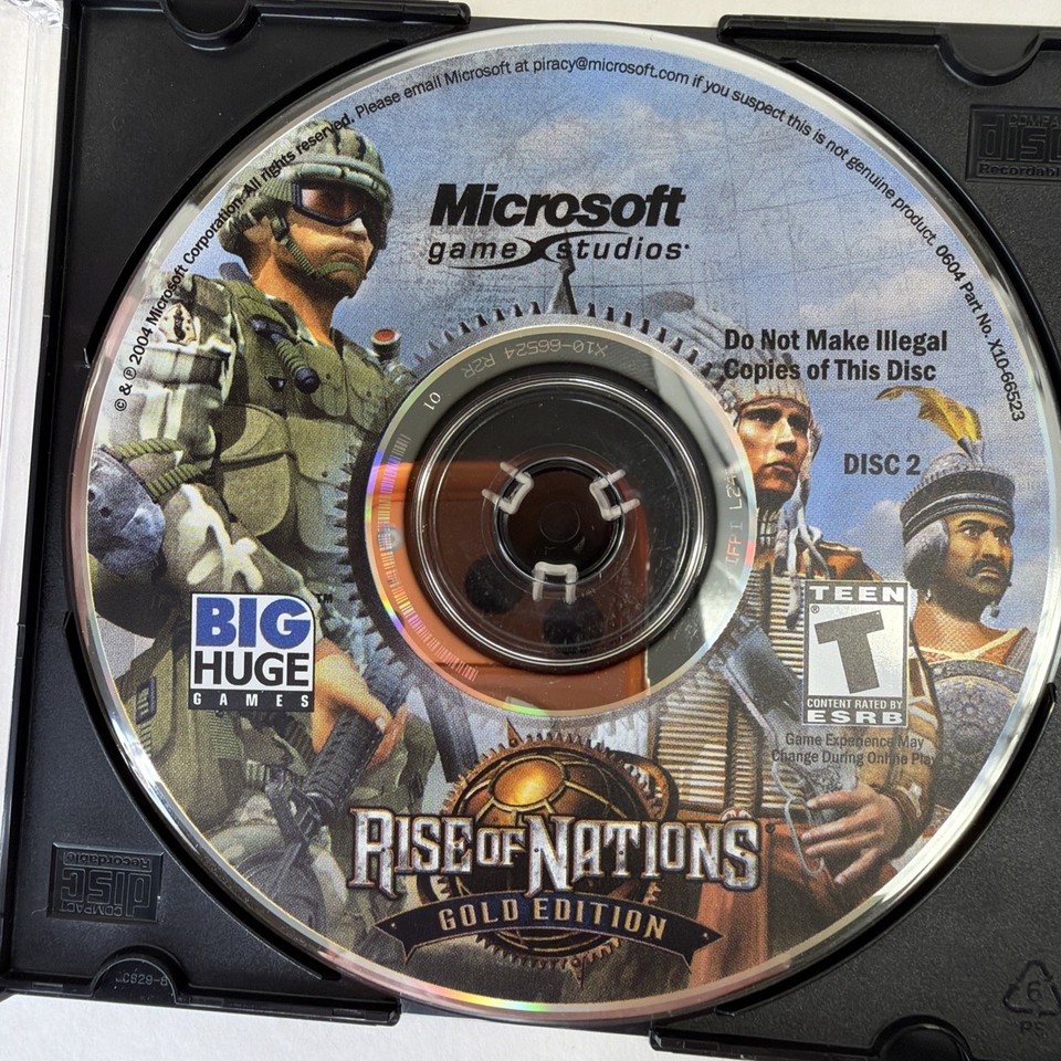Rise of Nations Gold Edition 2 Discs PC Computer Game Discs Only | eBay