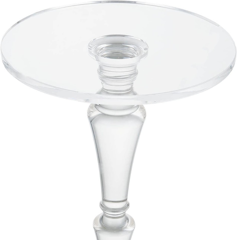 Acrylic End Table, Clear Side Table, Modern Coffee Table With Round ...