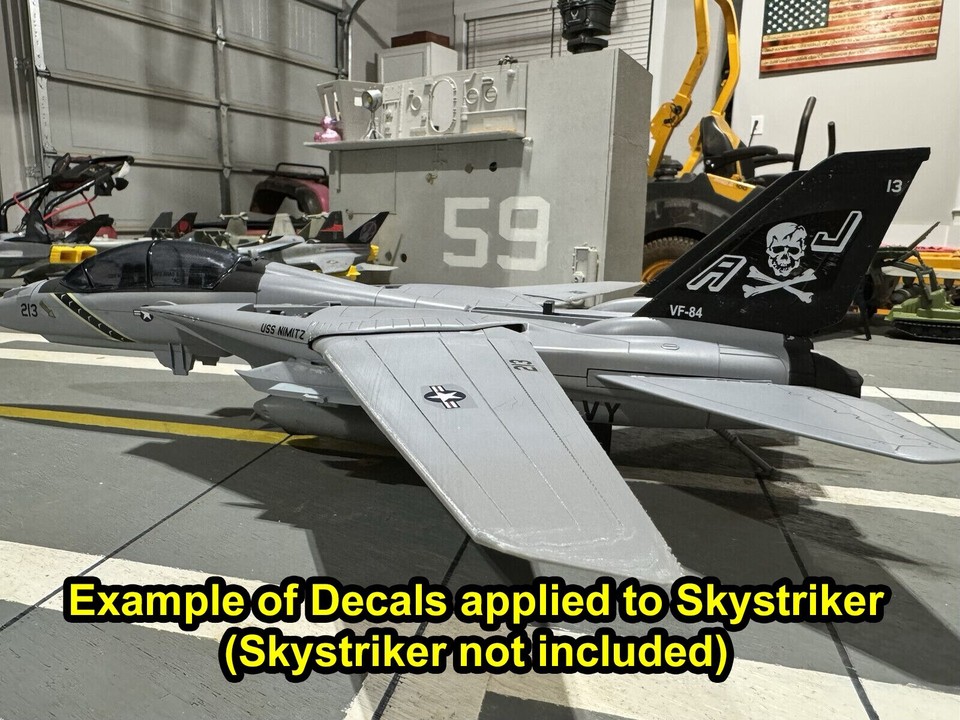 1/18 Scale GI Joe Skystriker VF-84 F-14 Tomcat Jolly Rogers Waterslide ...