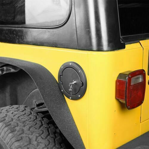 For 1997-2006 Wrangler Jeep TJ ABS Black Gas Tank Cap Cover w/ Lock ...