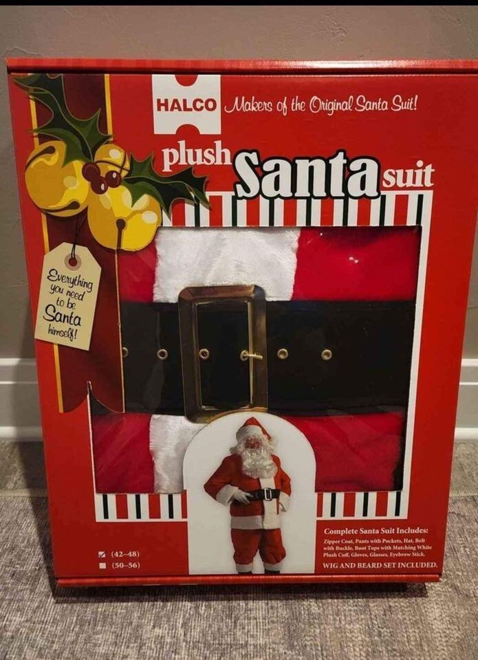 Complete Halco plush Santa Suit - Size 42-48 | eBay