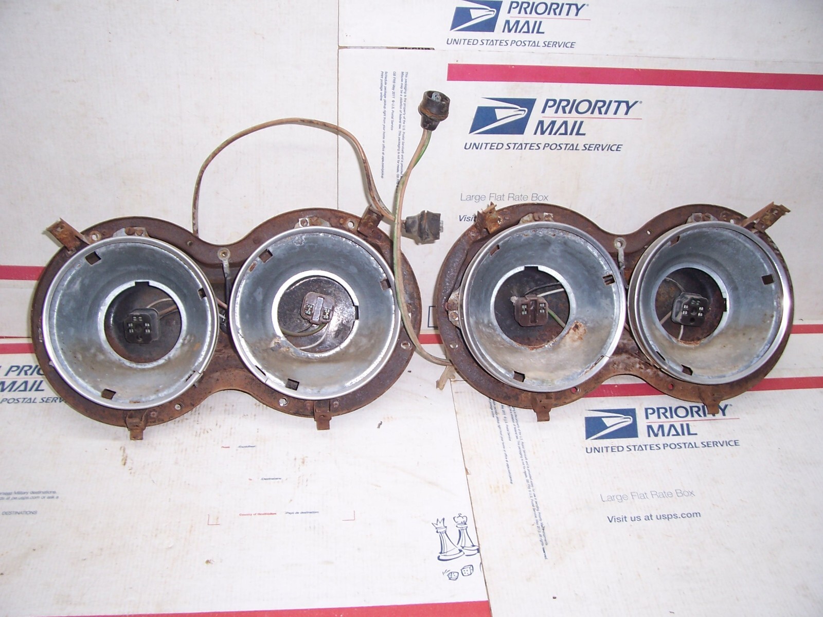 1958-1959 Chevy Headlight Assembly Buckets Chevrolet GMC Truck Pickup ...