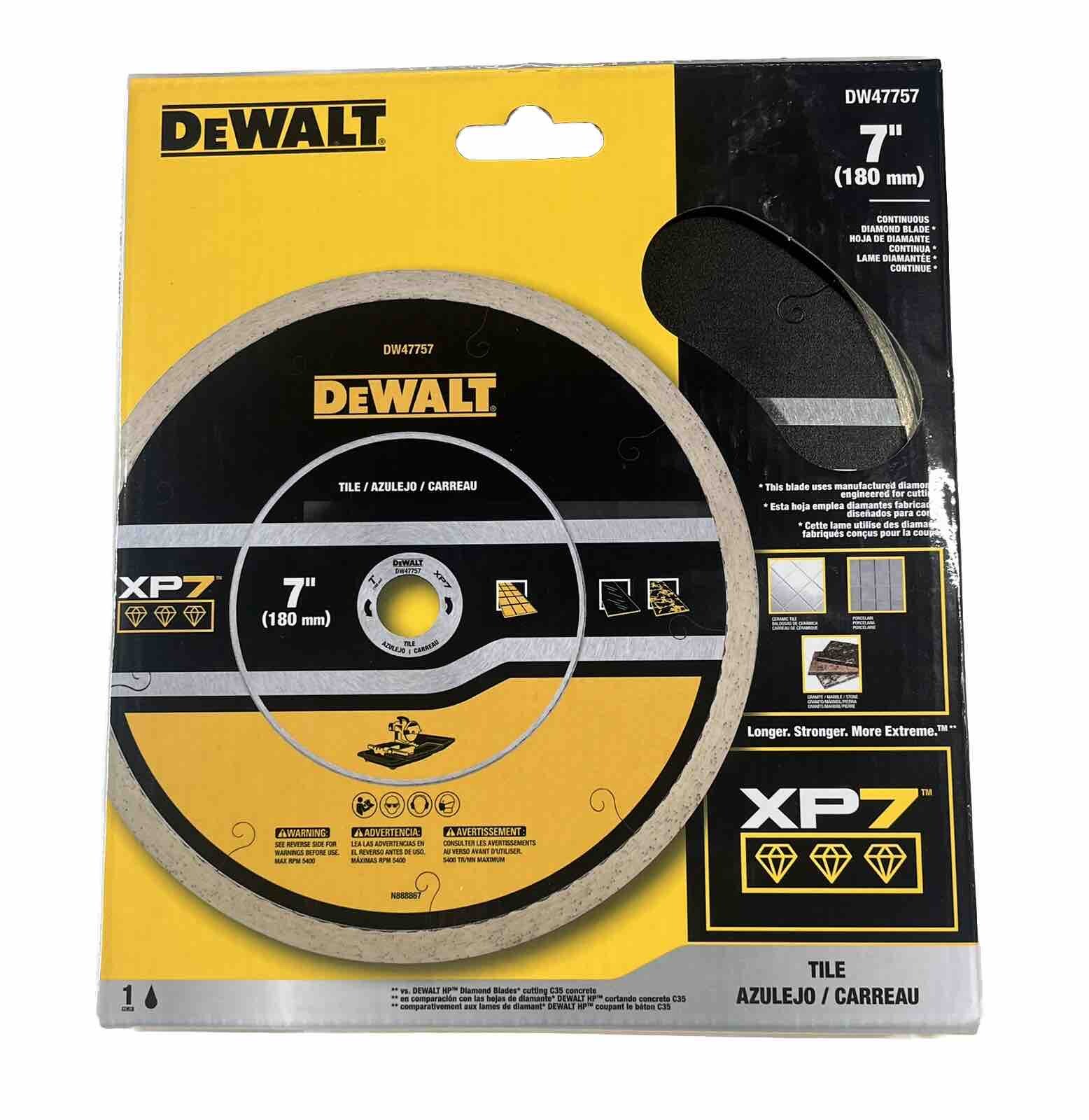 DeWalt 7" Diamond Blade Continuous XP7 Tile Cutting 885911741828| eBay