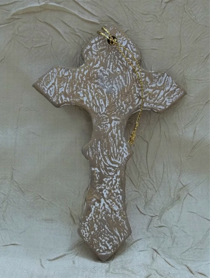 Cross with Green Faux Jewel Christmas Ornament Religious Holiday | eBay