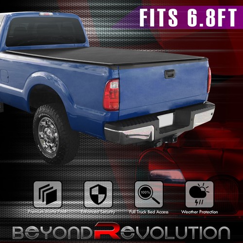 For 1999-2016 F250 F350 SD Fleetside 6.8 FT Truck Bed 4 Fold Soft ...
