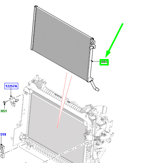 Original Land Rover Velar Auxilary Cooler Intercooler 2018 2019 for ...