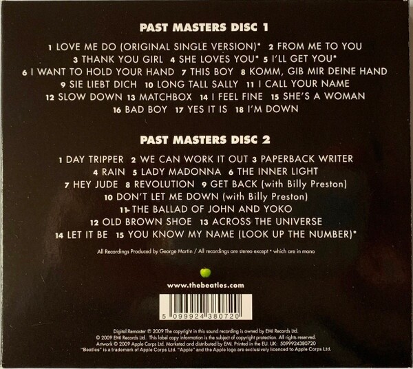 The Beatles 'Past Masters' (2 CD) | eBay