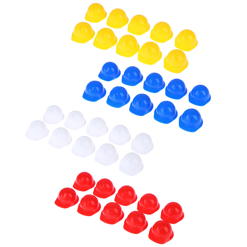 10Pcs Mini Doll Helmet 1:12 Dollhouse Miniature Safety Helmet Model ...