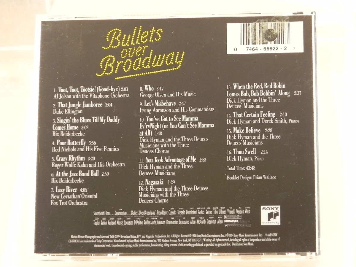 Bullets Over Broadway Soundtrack