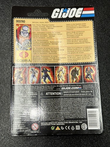 Destro GI Joe Retro Collection 3.75" Action Figure New Hasbro 2020 ...