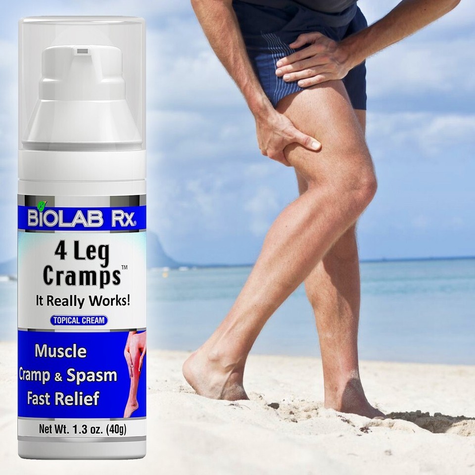4 LEG CRAMPS Cream Muscle Cramps-Stop Cramps in Less than 2-3 minutes ...